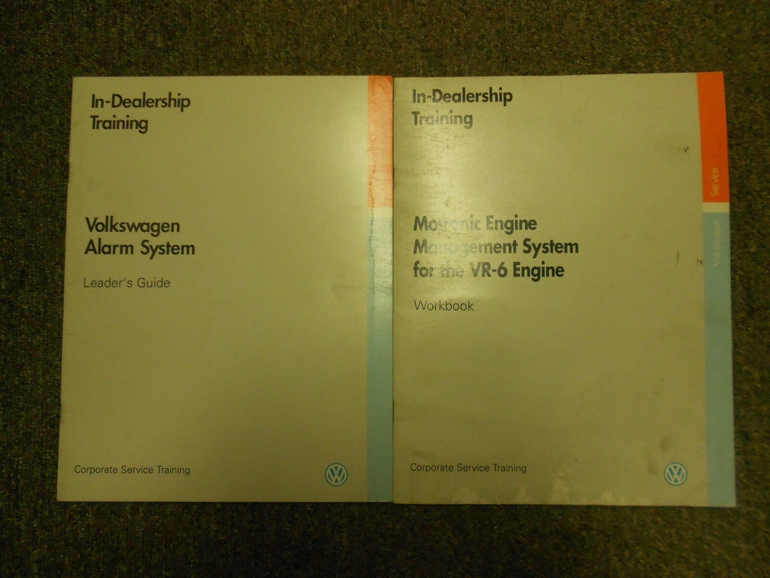1992 Vw in Dealership Training Service Repair Shop Manual Workbook Set ...