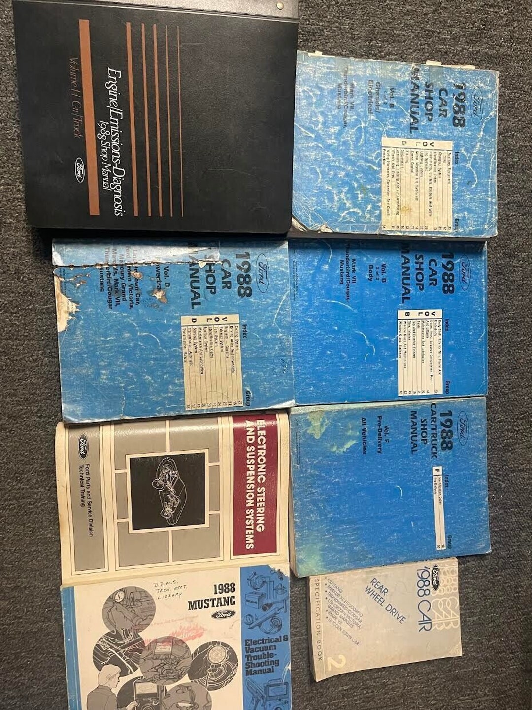 1988 Ford Mustang Workshop Service Shop Repair Manual Set W - Etsy
