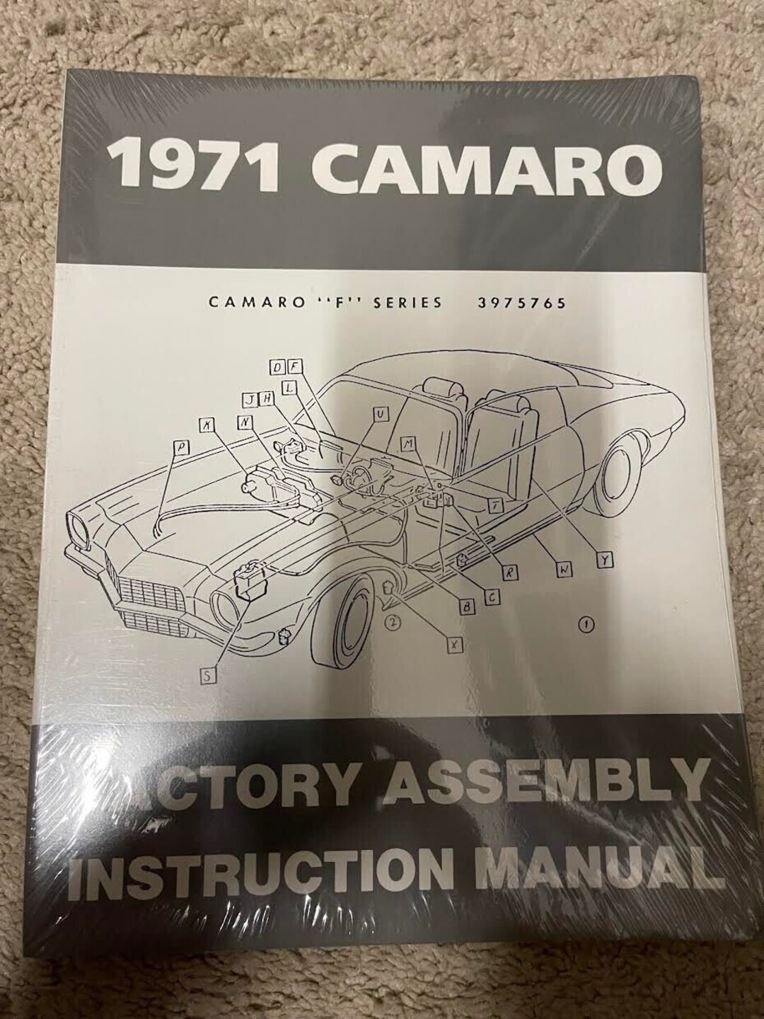 1971 Gm Chevrolet Chevy Camaro Factory Assembly Instruction Manual New ...