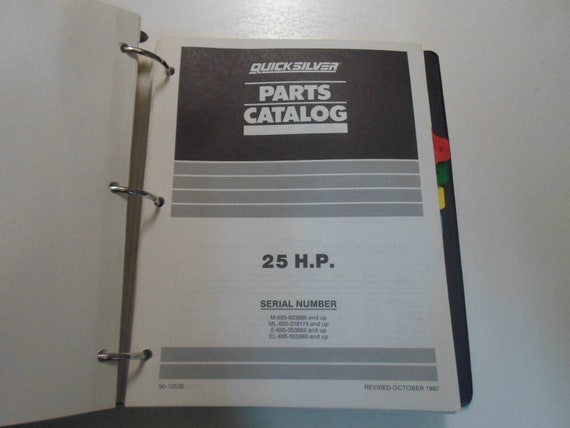 1986 87 88 1989 Quicksilver Part Catalog Manual 6 8 9… - Gem