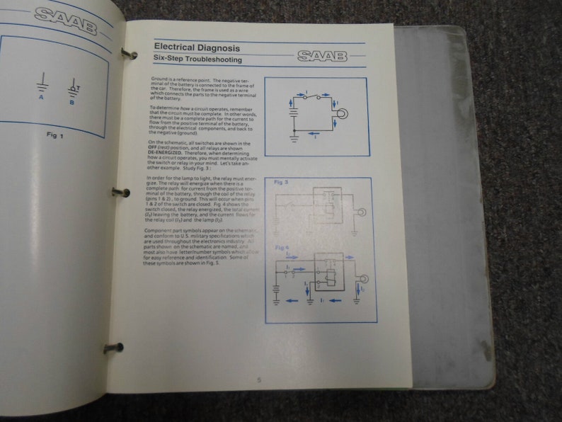 1980s 1990s Saab 900 Electrical Diagram Ignition System - Etsy