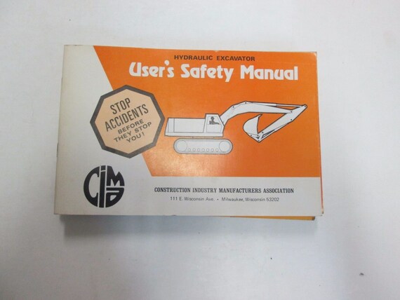 CIMA Construction Industry Hydraulic Excavator Users Safety - Etsy