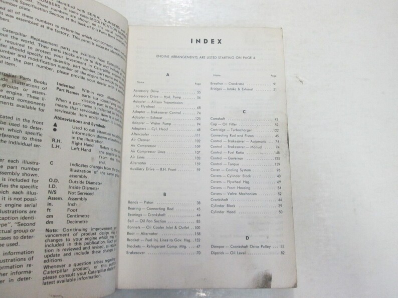 Caterpillar 3406 Truck Engine Serial Numbers 92U14043-UP Parts - Etsy