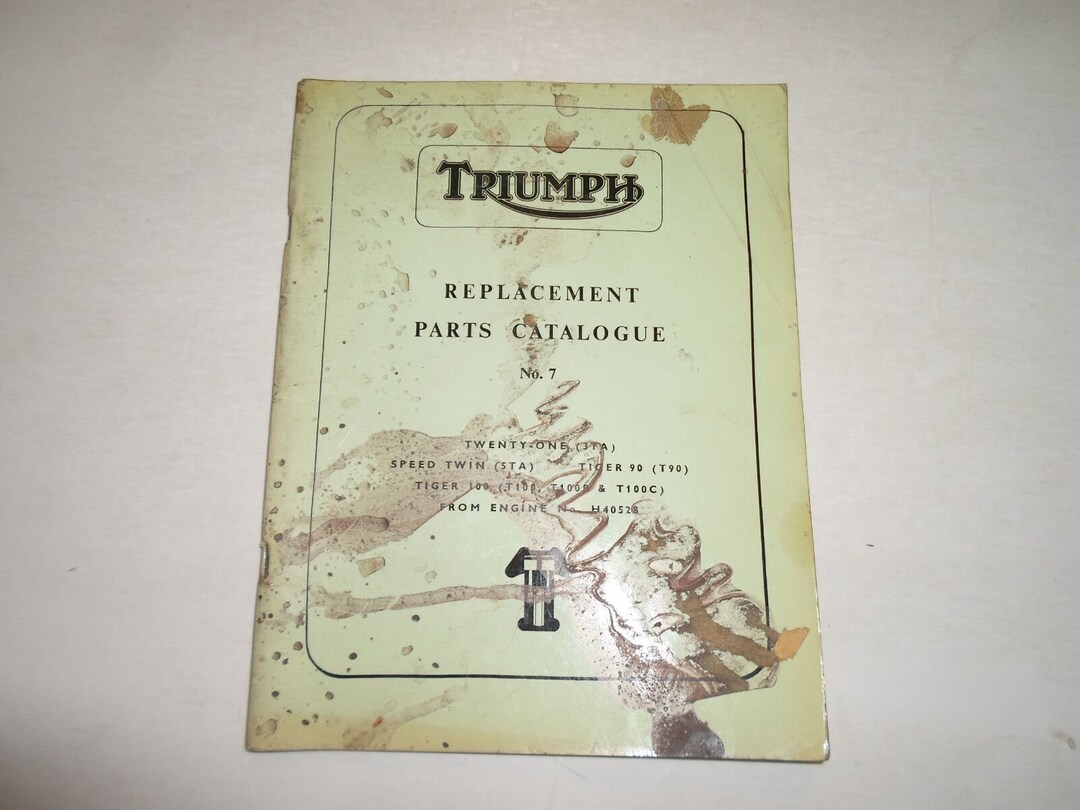 1966 Triumph Replacement Parts Catalog Catalogue No.7 3TA 5TA T90 T100C ...