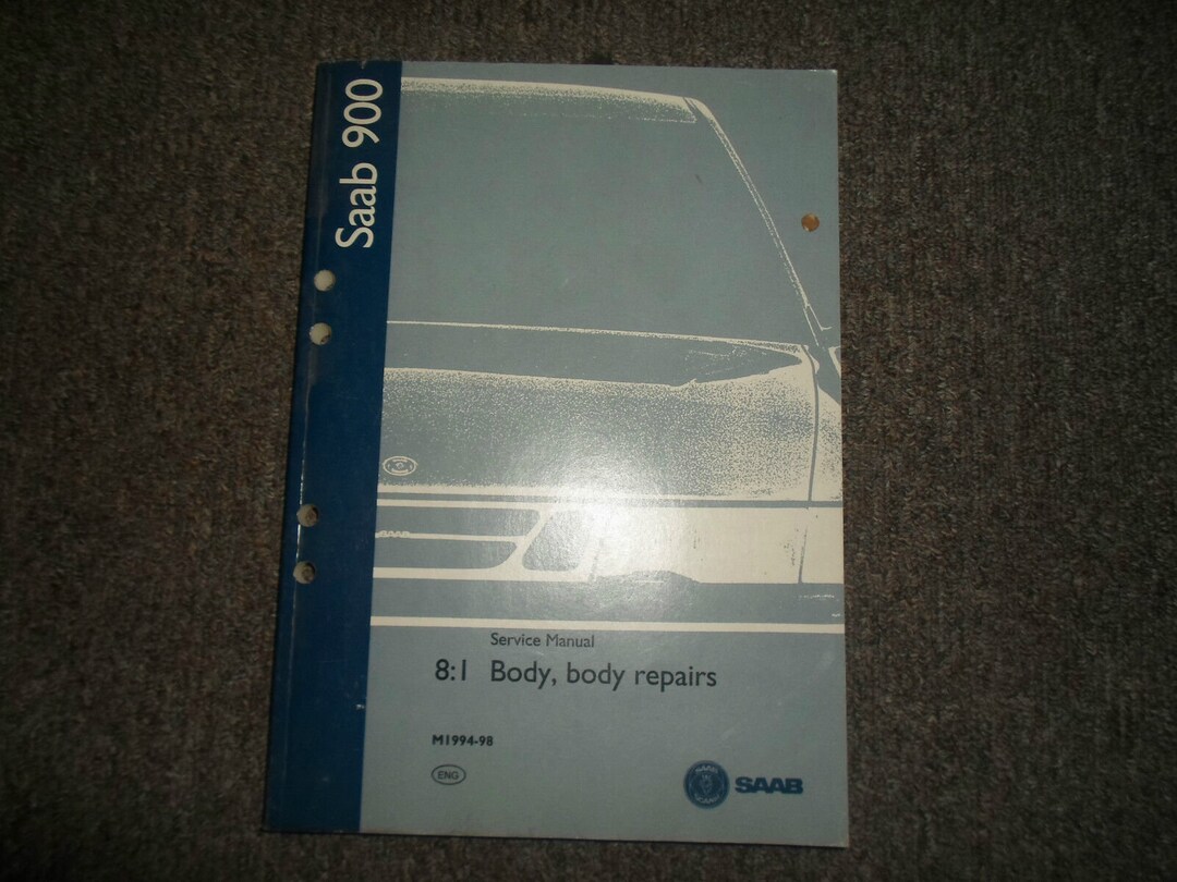 1994 95 96 971998 Saab 900 8:1 Body Body Repairs Service Shop Manual ...