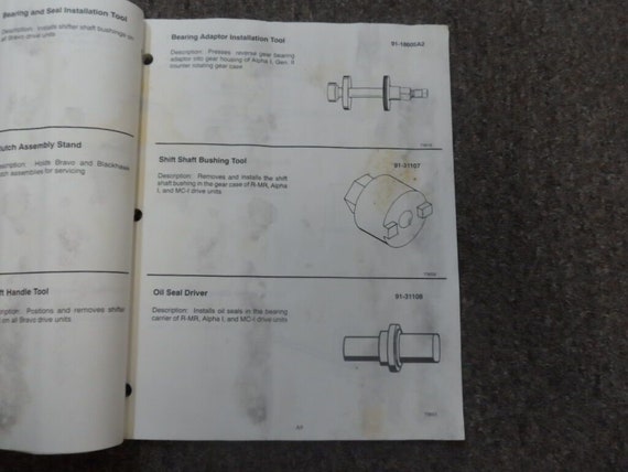1994 Mercruiser Special Tools Drive Units Gas Diesel … - Gem
