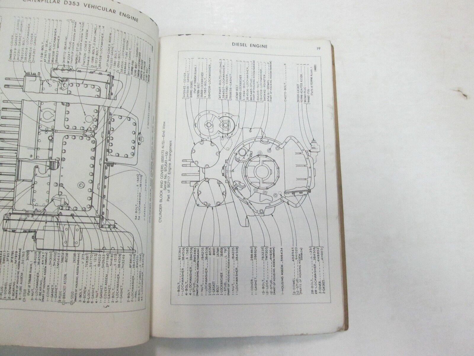 Caterpillar D353 Vehicular Engine 97u1-up Parts Book Manual - Etsy