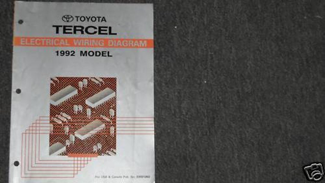 1992 Toyota Tercel Electrical Wiring Diagram Troubleshooting Manual EWD OEM - Etsy