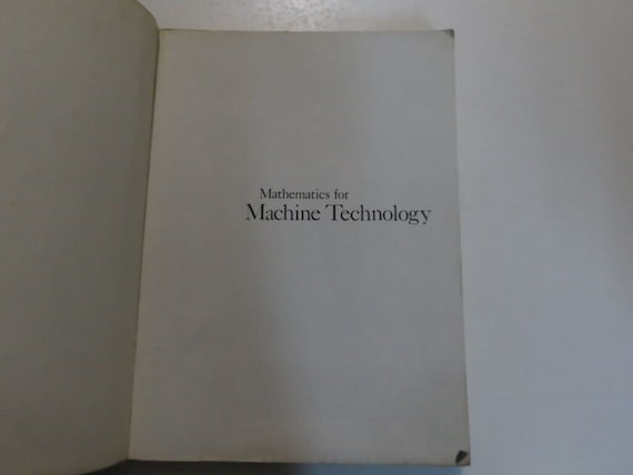 1974 Mathematics for Machine Technology Manual FACTOR… - Gem