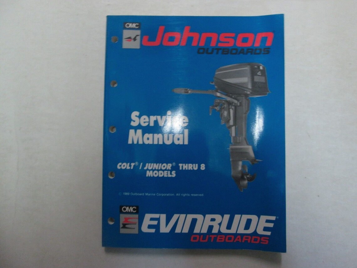 1990 Johnson Evinrude Outboards Colt Junior Thru 8 Models Service ...
