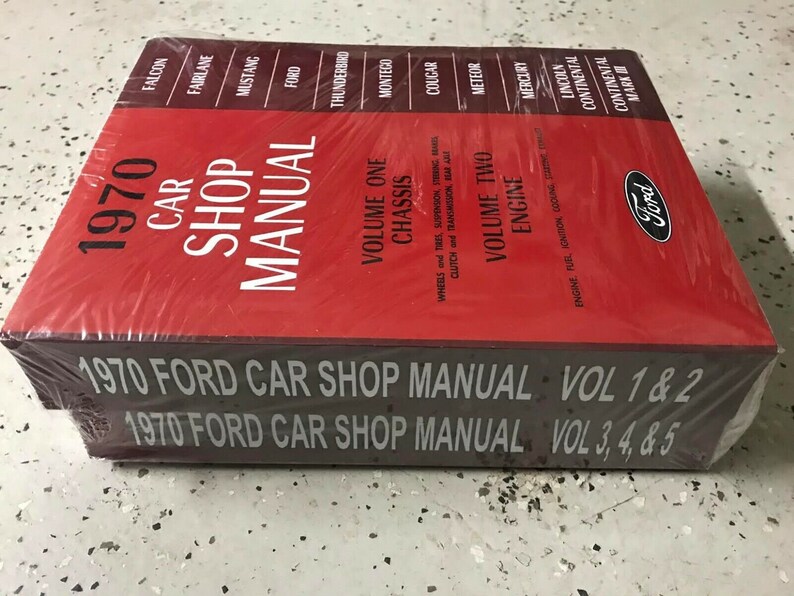 1970 FORD Fairlane Falcon Maverick Mustang Thunderbird Service Shop ...