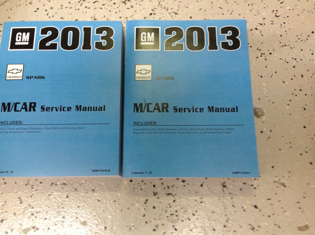 2013 Chevy Chevrolet Spark Service Shop Repair Manual Set New Oem Book ...