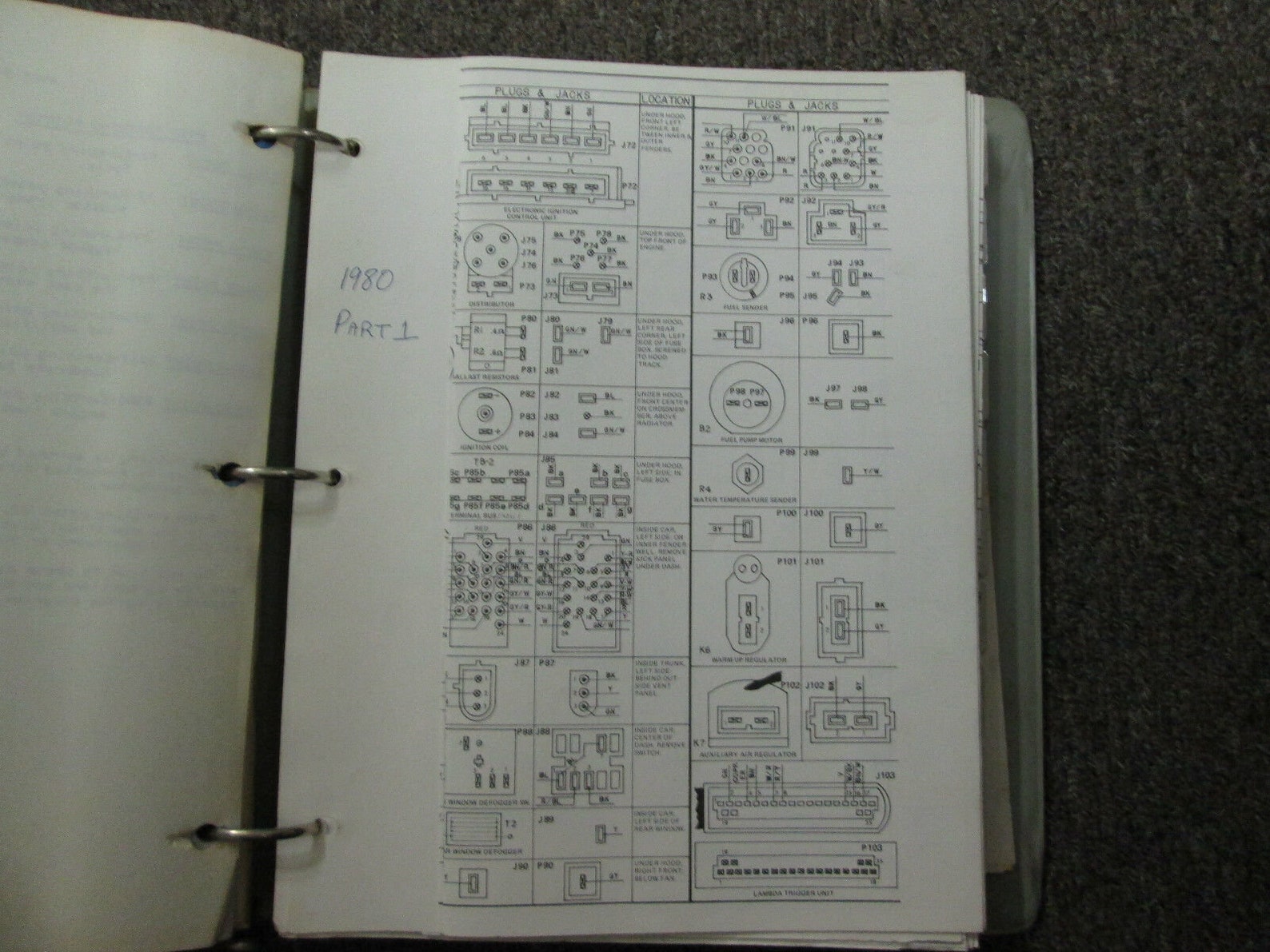 1980s 90s Saab 900 Wiring Color Code Wiring Diagram Electrical Manual ...