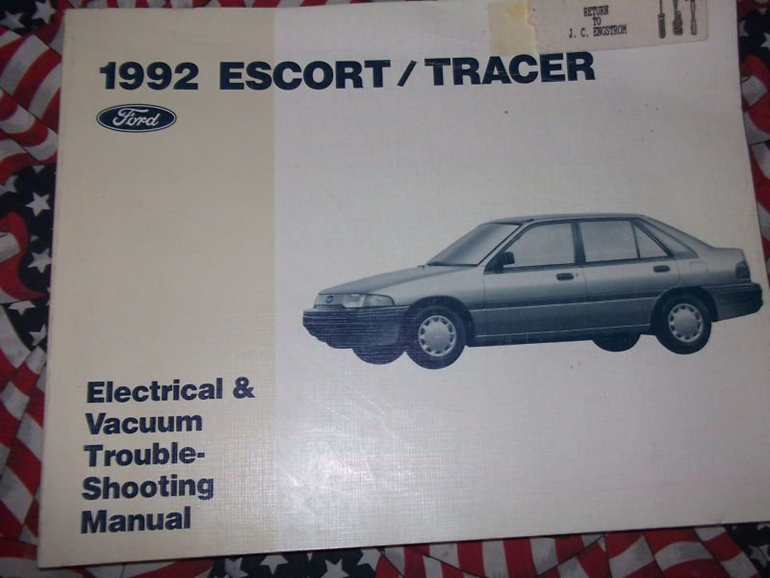 1992 Mercury Tracer & Ford Escort Electrical Wiring Diagrams Vacuum ...