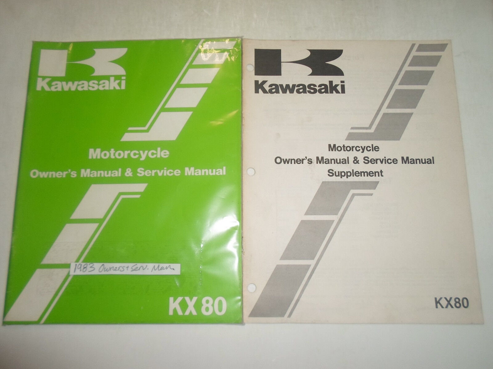 1983 Kawasaki Kx 80 Motorcycle Owners Manual Service Manual Factory 2 ...