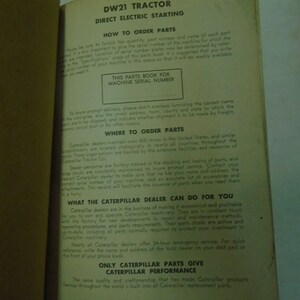 Caterpillar DW21 Tractor Electric Starting Parts Book 85E1 to - Etsy