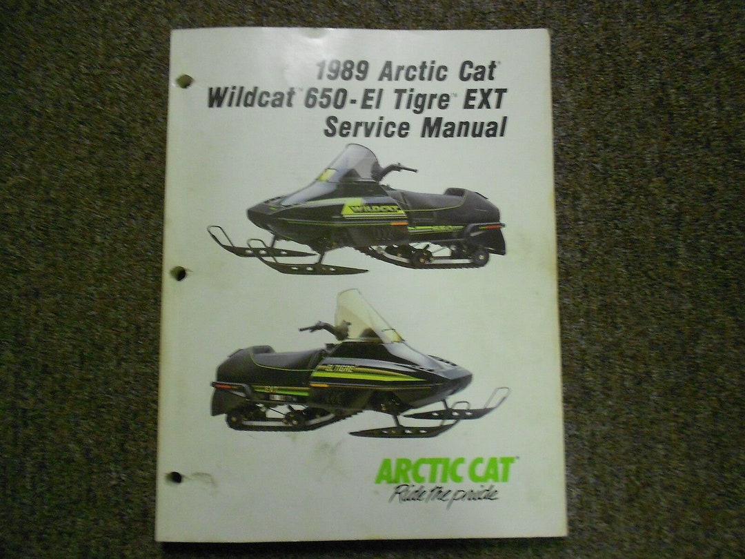 1989 Arctic Cat Wildcat 650 El Tigre Ext Service Repair Shop Manual OEM ...