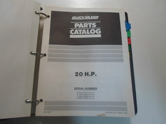 1986 87 88 1989 Quicksilver Part Catalog Manual 6 8 9… - Gem