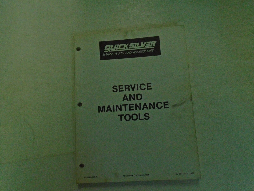 1989 Quicksilver Marine Service & Maintenance Tools Manual OEM 89 - Etsy