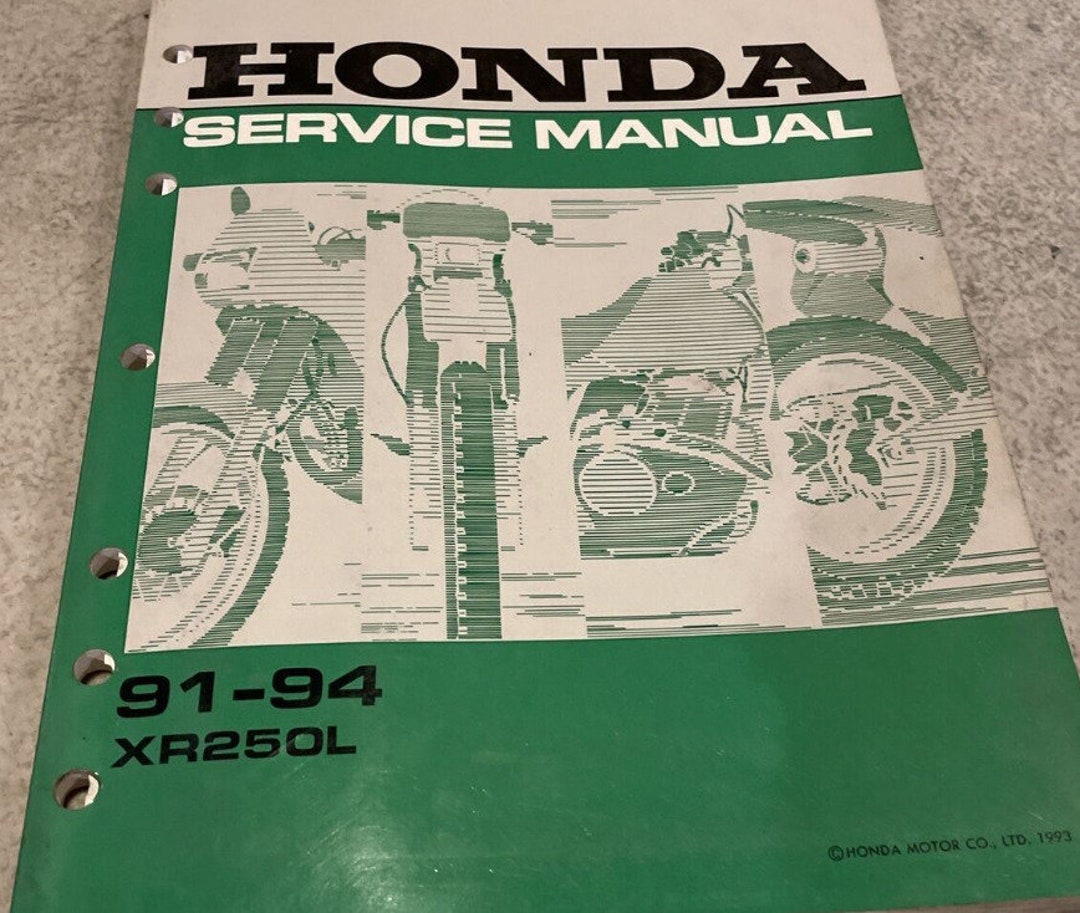 1991 1992 1993 1994 HONDA XR250L Service Repair Shop Manual OEM 61KV603 - Etsy