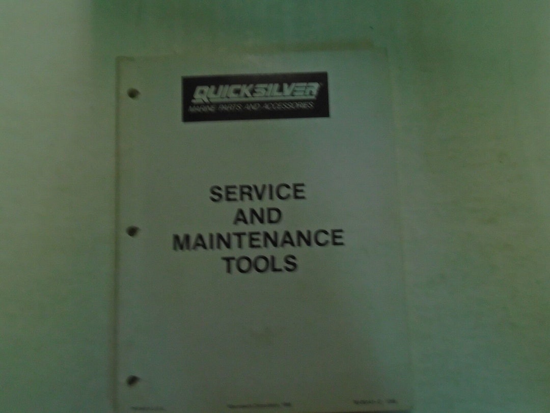 1989 Quicksilver Marine Service & Maintenance Tools Manual FACTORY OEM ...