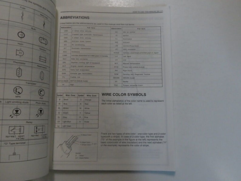1996 Suzuki Swift Electrical Wiring Diagram Shop Manual Factory Oem ...