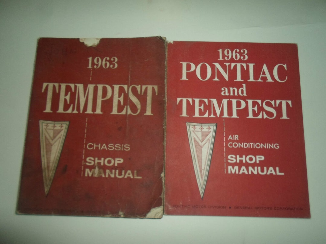 1963 Gm Pontiac Tempest Chassis Air Conditioning 2 Volume Set Factory ...