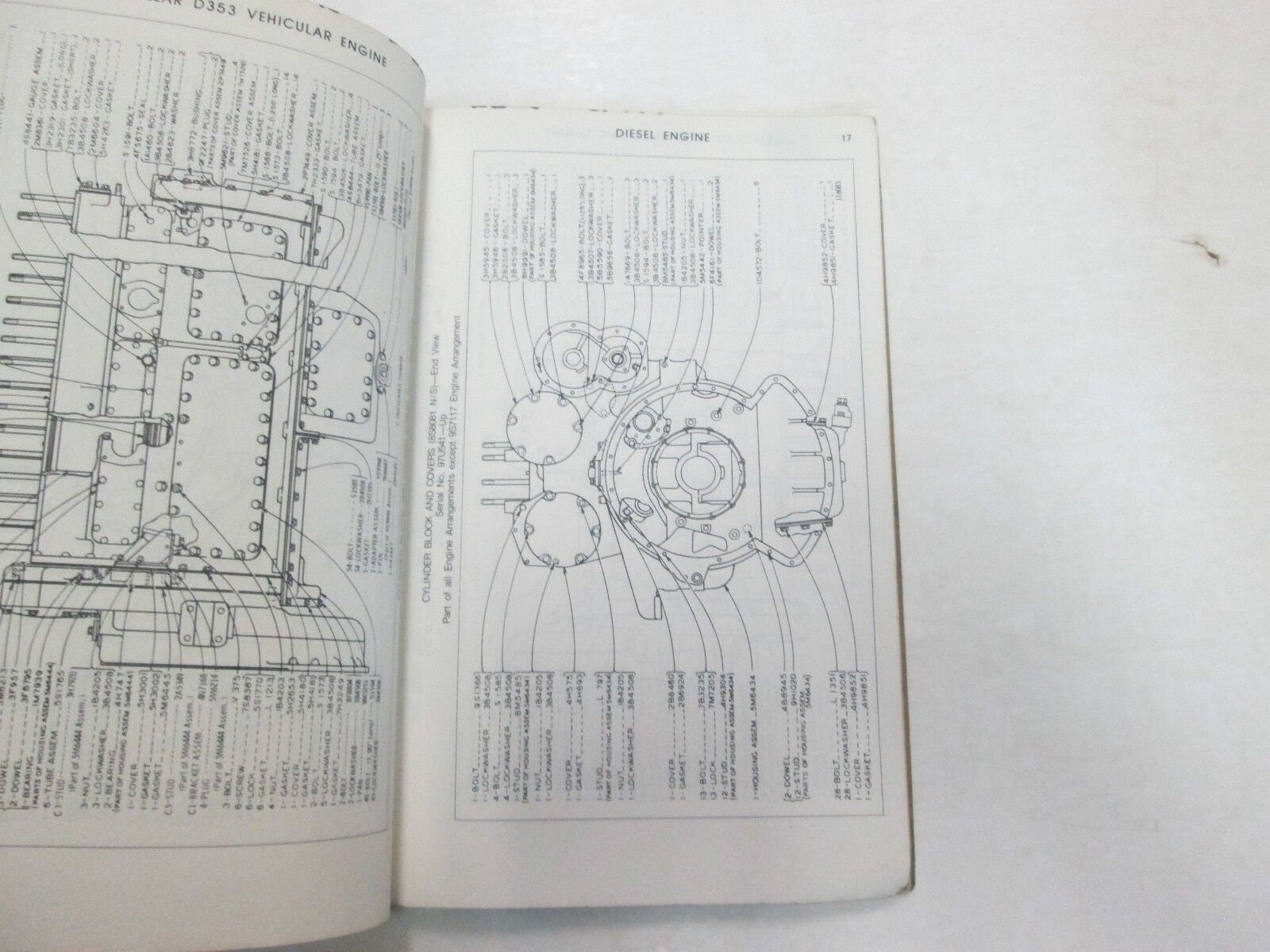 Caterpillar D353 Vehicular Engine 97u1-up Parts Book Manual - Etsy