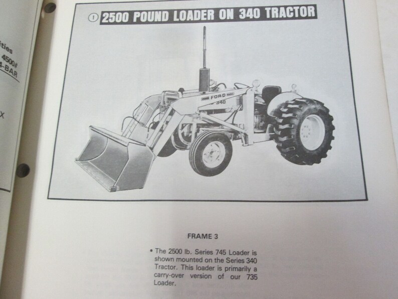 Ford Tractors 745 Loaders Reference Manual Service Training - Etsy