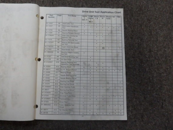 1994 Mercruiser Special Tools Drive Units Gas Diesel … - Gem