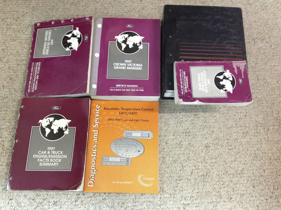 1997 Ford Crown Victoria & Grand Marquis Service Shop Manual Set Huge ...
