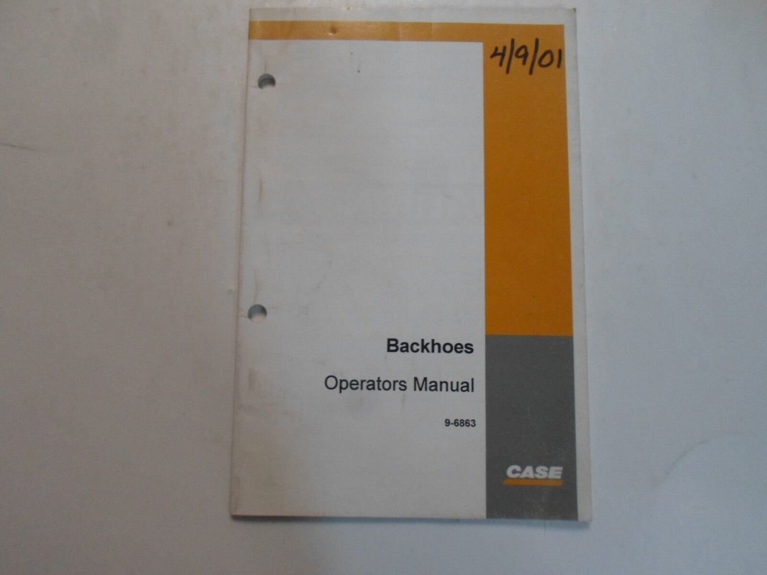 Case D70 Sd70 Backhoes Operators Manual Stained Faded Writing Factory ...