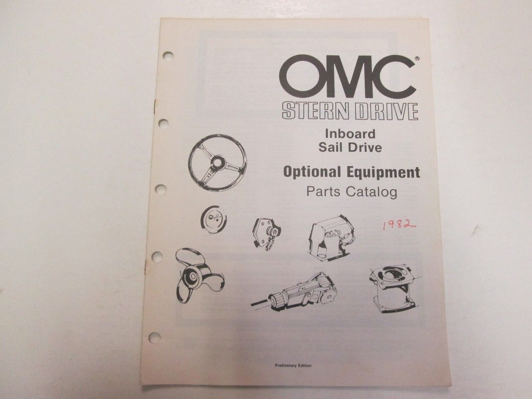 1982 OMC Stern Drive Inboard Sail Drive Optional Equipment Parts ...