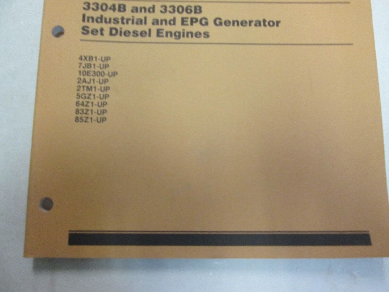Caterpillar 3304B 3306B Industrial EPG Generator Set Diesel Op Maint ...