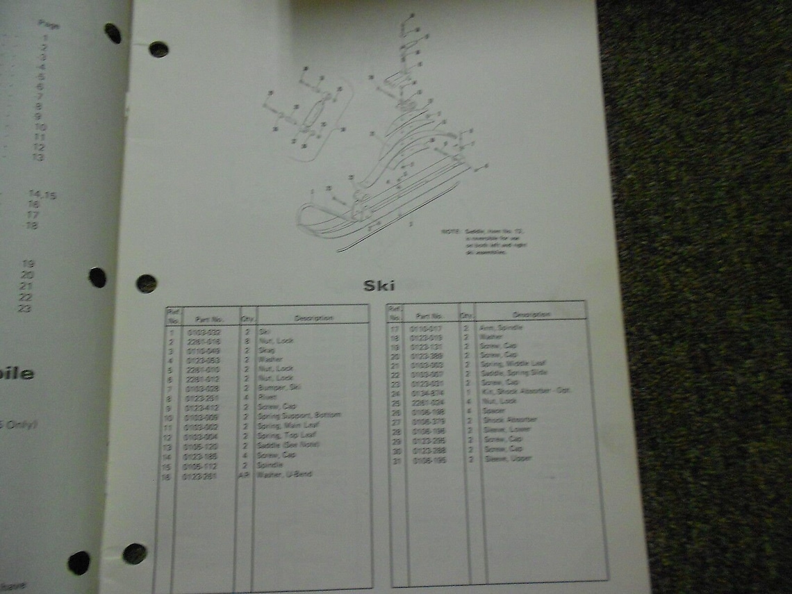 1974 Arctic Cat Lynx I Illustrated Service Parts Catalog Manual FACTORY ...