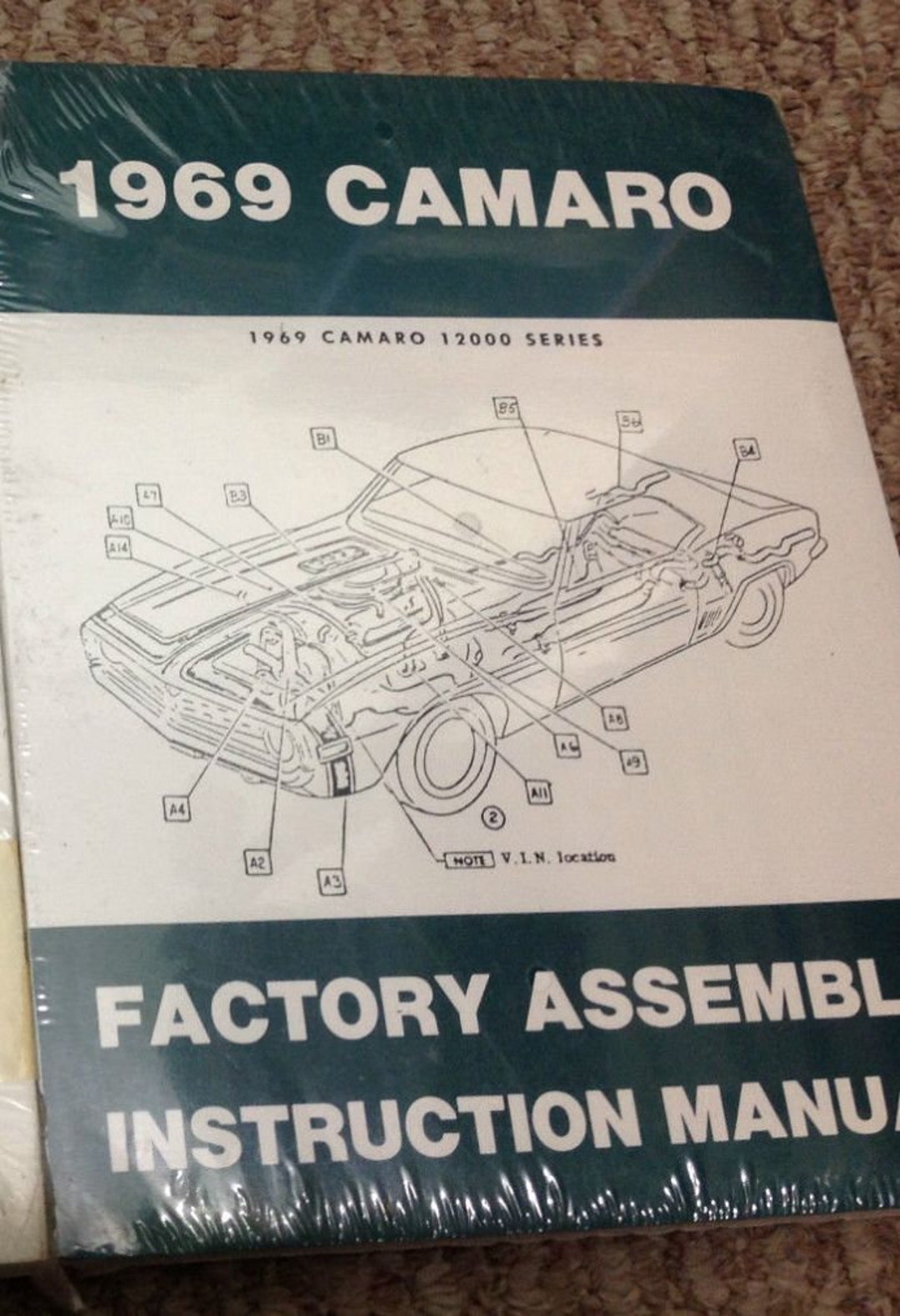 1969 Gm Chevrolet Chevy Camaro Factory Assembly Instruction Manual New ...