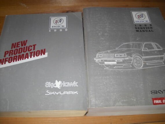 1989 Buick Skylark Factory Service Shop Workshop Repair Manual - Etsy