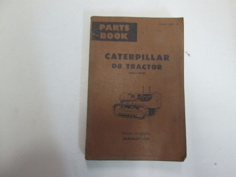 Caterpillar D8 Tractor Direct Drive Parts Book Manual Etsy