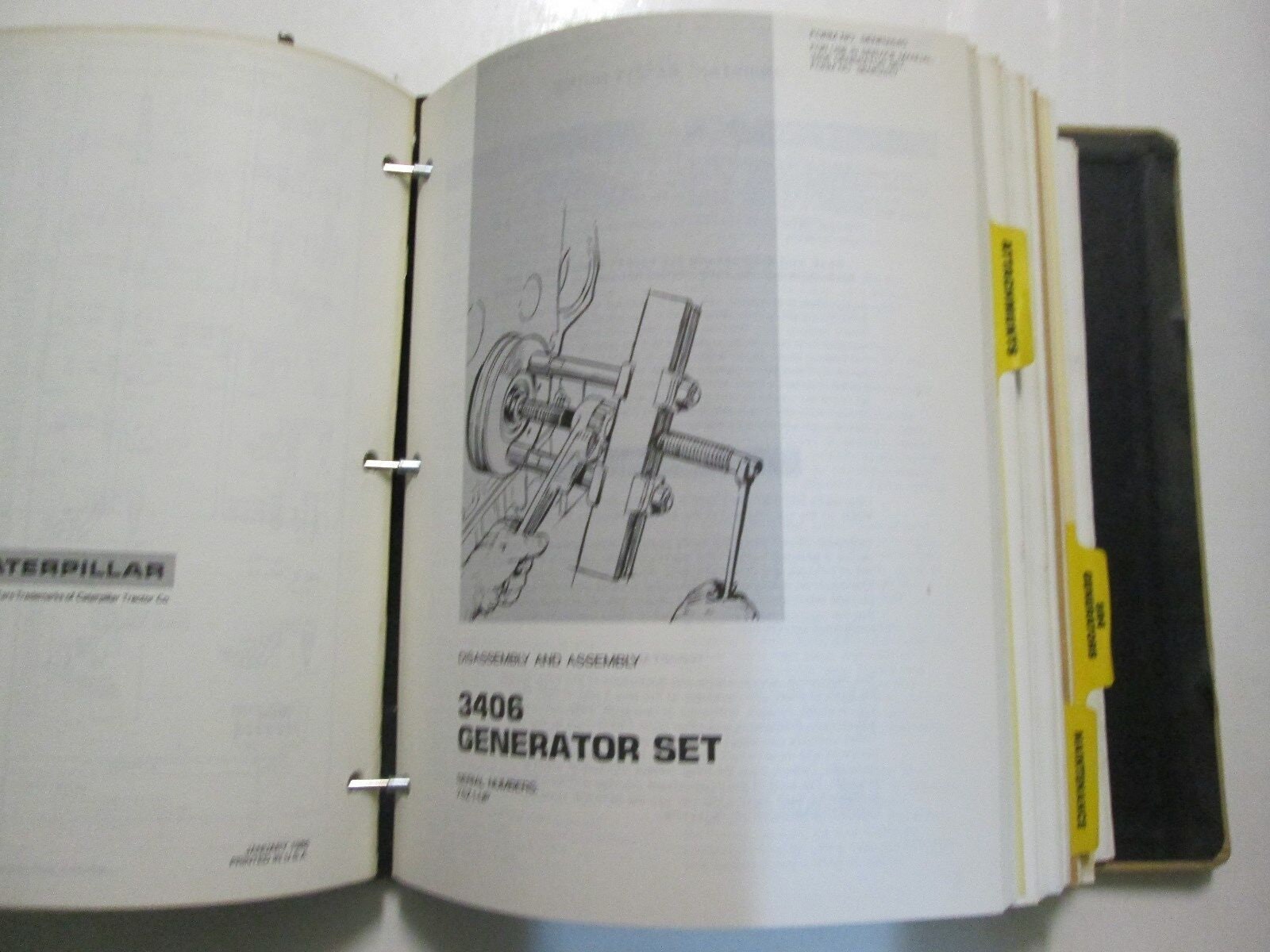 Caterpillar 3406 & 3406B Generator Set Engines 75Z 2WB Service Repair ...