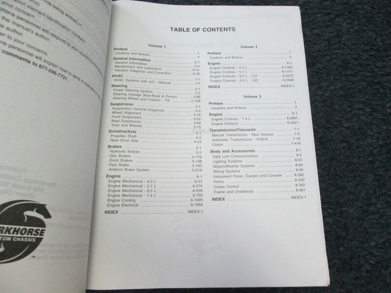 Workhorse Front Engine Motorhome & Commercial Service Manual 5 - Etsy