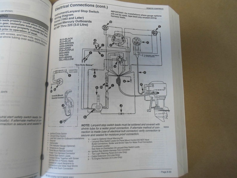 2001 Mercury Outboard Rigging Technicians Guide 3rd Ed 90-881033R2 OEM ...