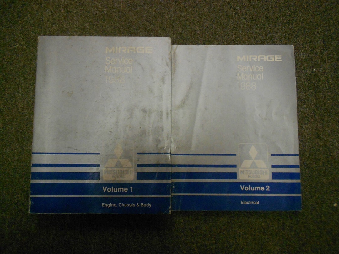 1988 Mitsubishi Mirage Service Repair Shop Manual 2 Volume Set Factory ...
