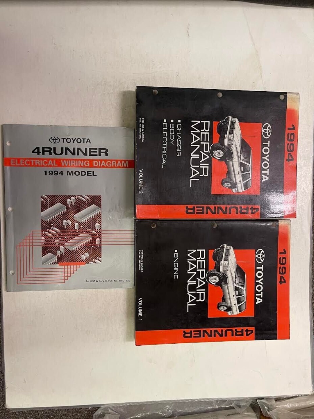 1994 Toyota 4runner 4 Runner Service Shop Repair Manual Set Oem W Ewd ...