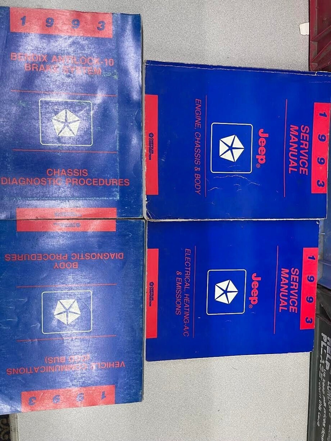 1993 Jeep Cherokee Wrangler Service Workshop Shop Repair Manual Set OEM - Etsy