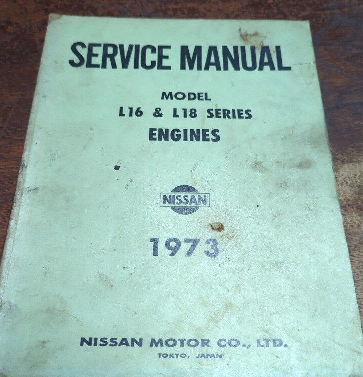 1973 Nissan L16 L18 Series Engines Service Repair Shop Manual OEM - Etsy