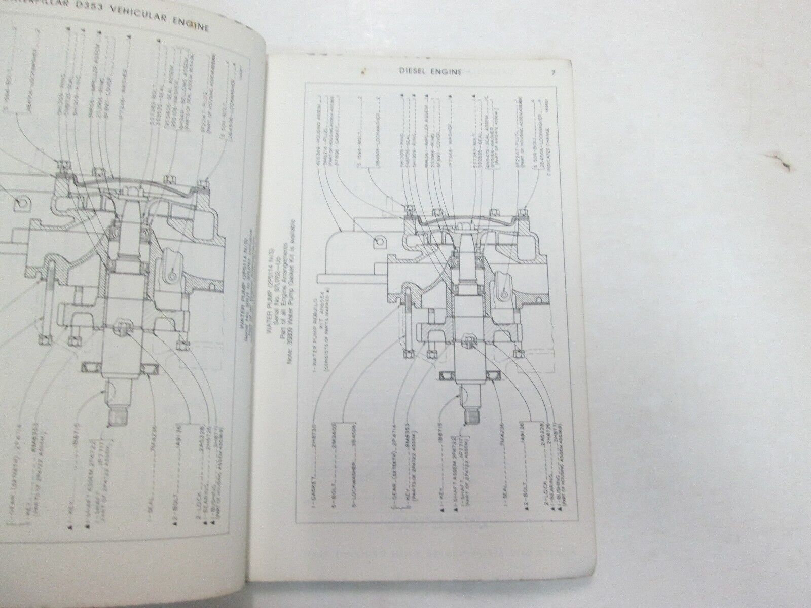 Caterpillar D353 Vehicular Engine 97u1-up Parts Book Manual - Etsy