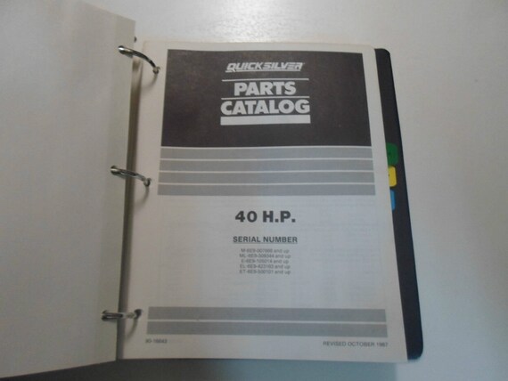 1986 87 88 1989 Quicksilver Part Catalog Manual 6 8 9… - Gem