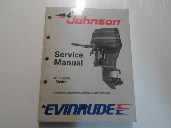 1989 Johnson Evinrude Outboards 40 thru 55 Service Sh… - Gem