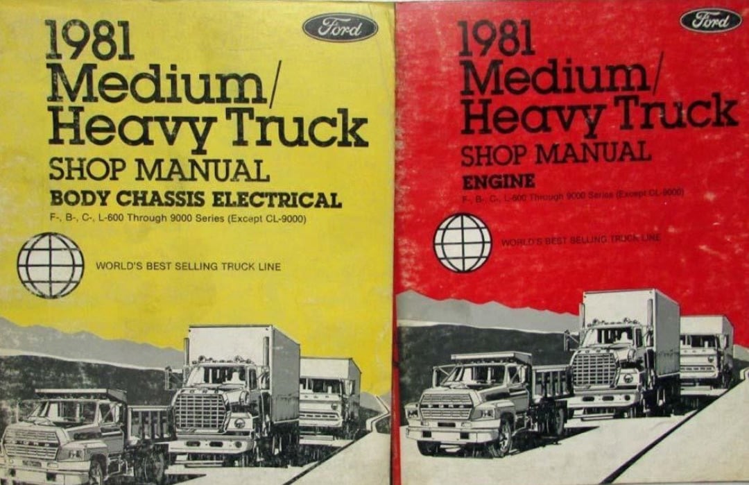 1981 Ford F and B 700 800 900 Medium & Heavy Truck Service Shop Repair ...