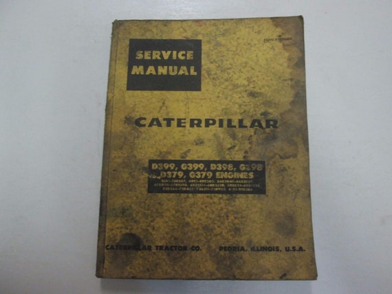 Caterpillar D399 G399 D398 G398 D379 G379 Engines Service - Etsy